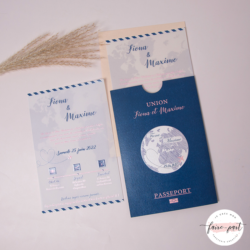 Faire-part mariage sur calque